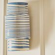 Wall Sconce TALL Blue & White Light Covering