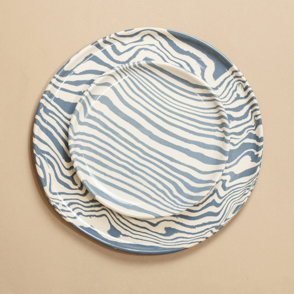 Blue & White Marble Dinner Plate – Henry Holland Studio