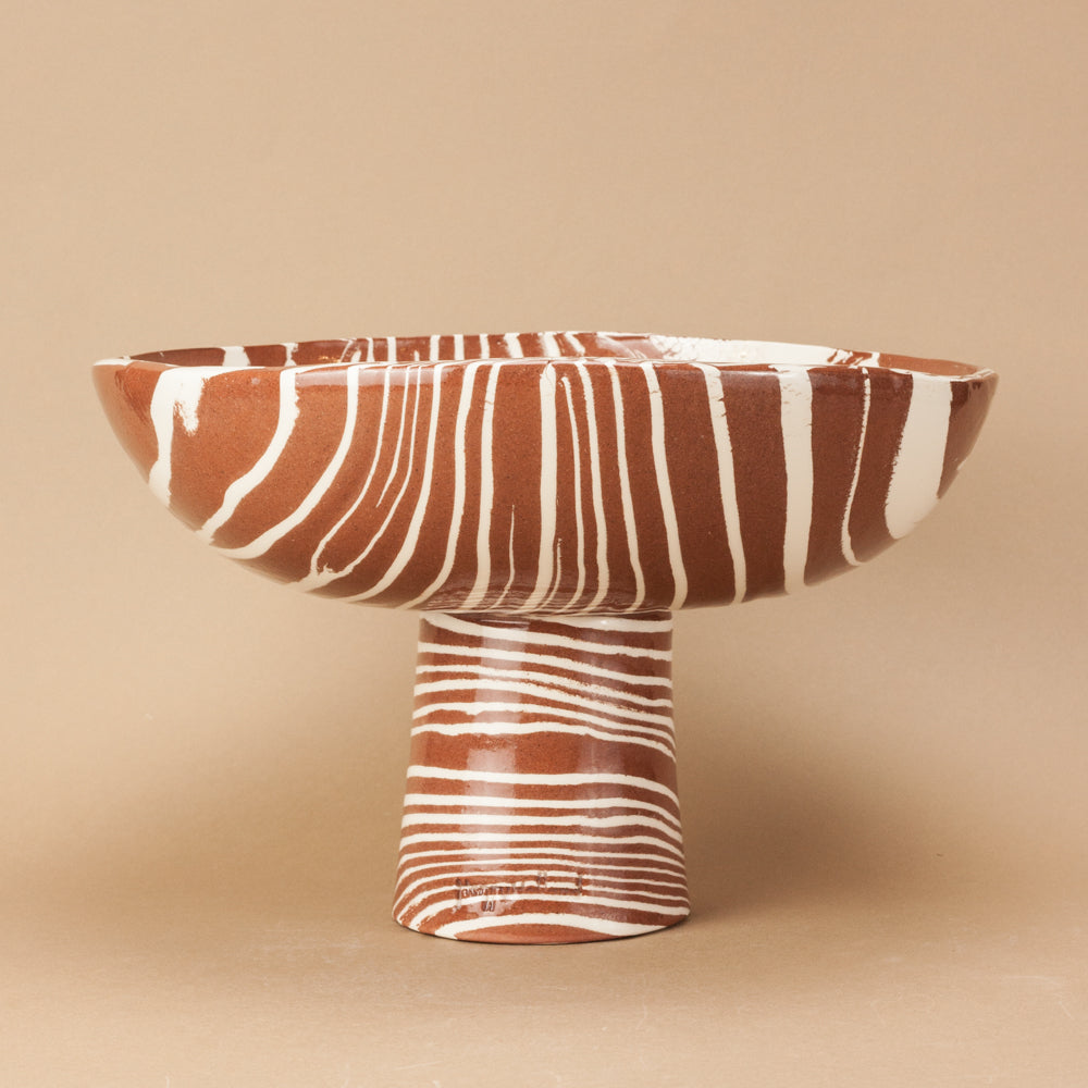 Terracotta & White Marble Extra Large Chalice – Henry Holland Studio