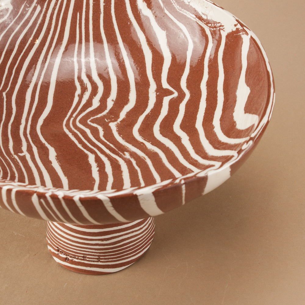 Terracotta & White Marble Extra Large Chalice – Henry Holland Studio